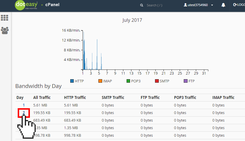 Checking Bandwidth Usage In Cpanel Doteasy Web Hosting