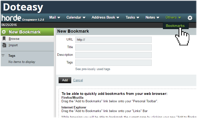 Accessing Your Emails Using Horde Doteasy Web Hosting
